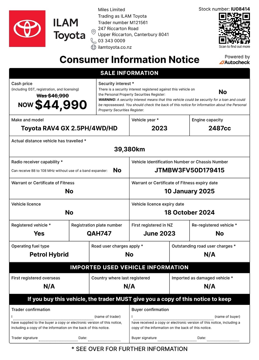 2023 Toyota RAV4 GX 2.5L Petrol Hybrid 4WD - Toyota NZ